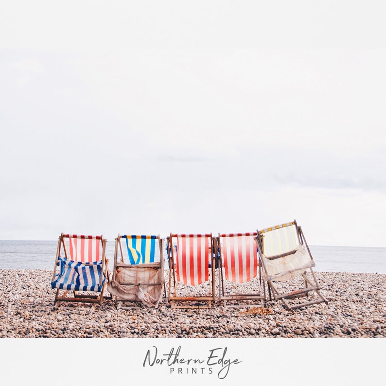 Retro Beach Chair Print Retro Wall Art Beach Chair Art - Etsy