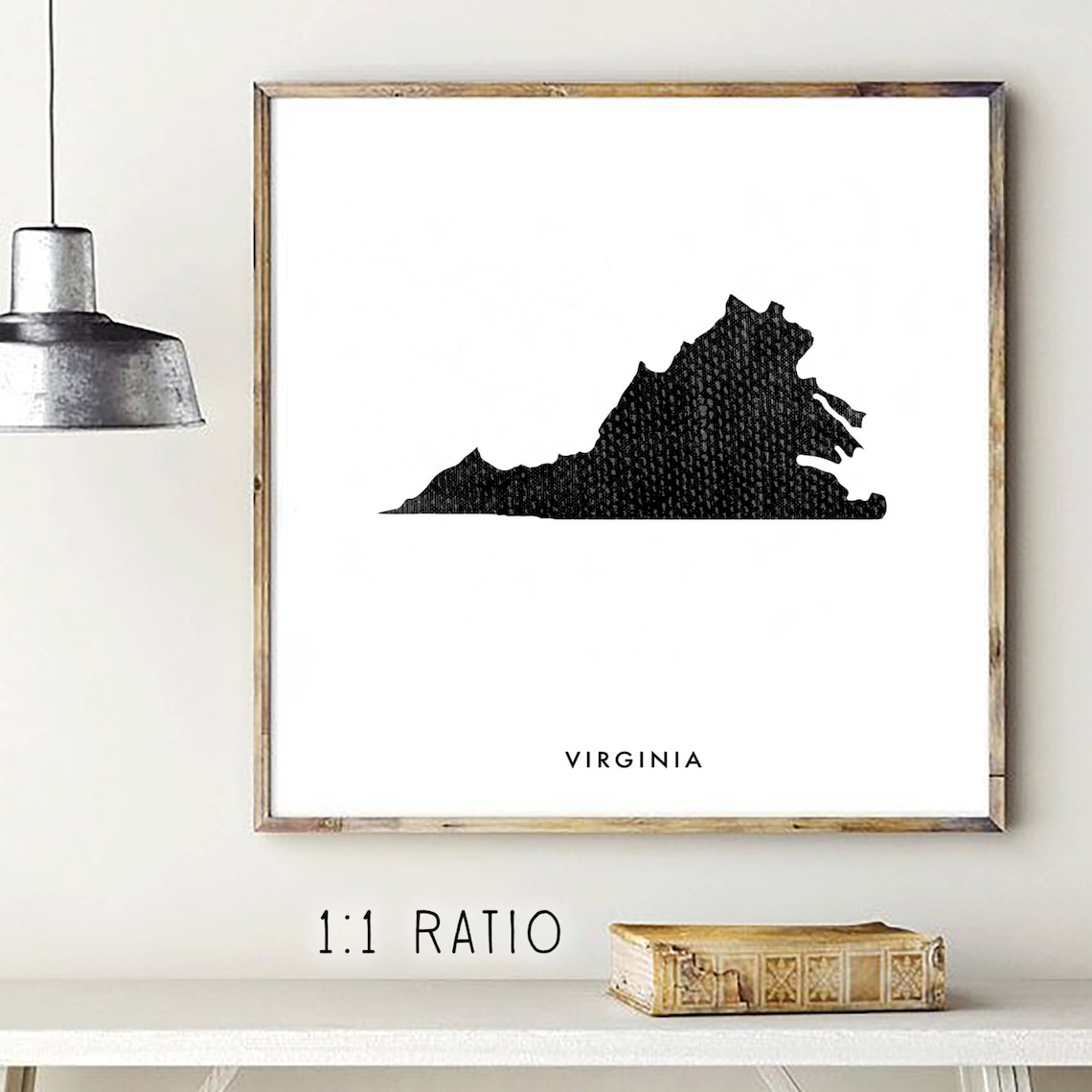Virginia Map Printable Art United States Print Printable | Etsy