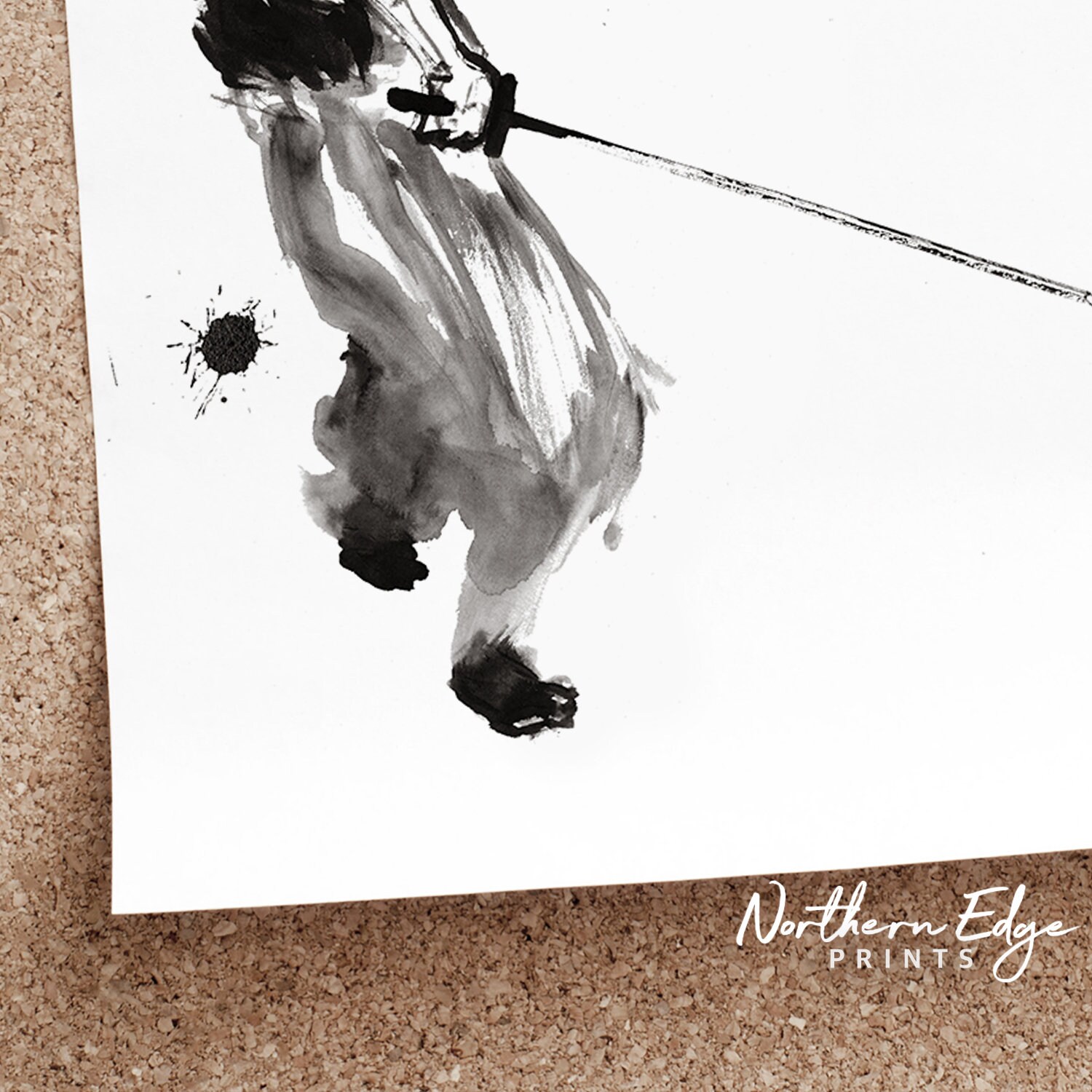 Ink Warriors, Ninja Print, Samurai Wall Art, Japanese Character Art ...