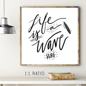 Surf Print, Surf Quote, Surf Quote Print, Wave Print, Wave Quote, Wave ...
