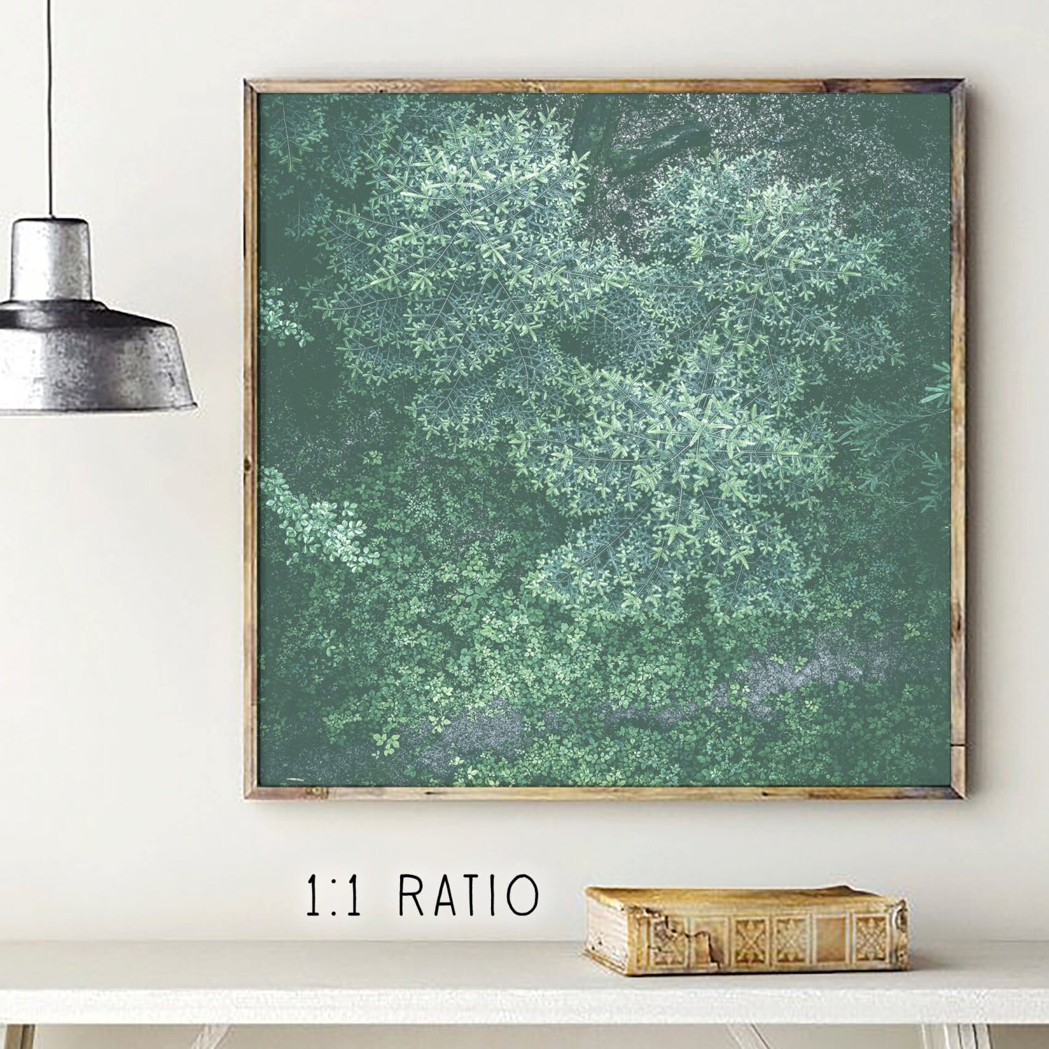 Forest Print Printable Nature Art Tree Top Print Path | Etsy