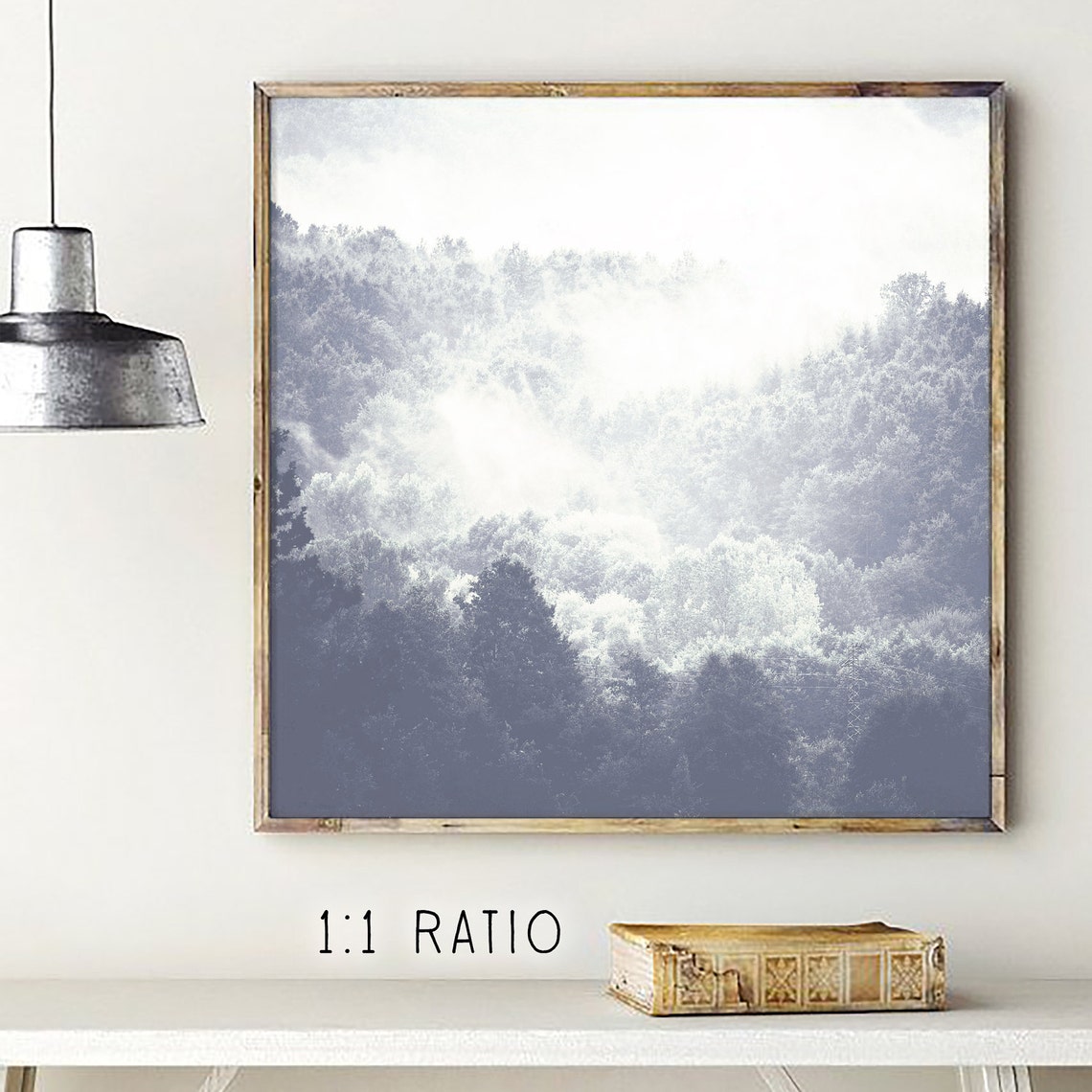 Fog Print Fog Photo Treetop Photo Popular Forest Print - Etsy