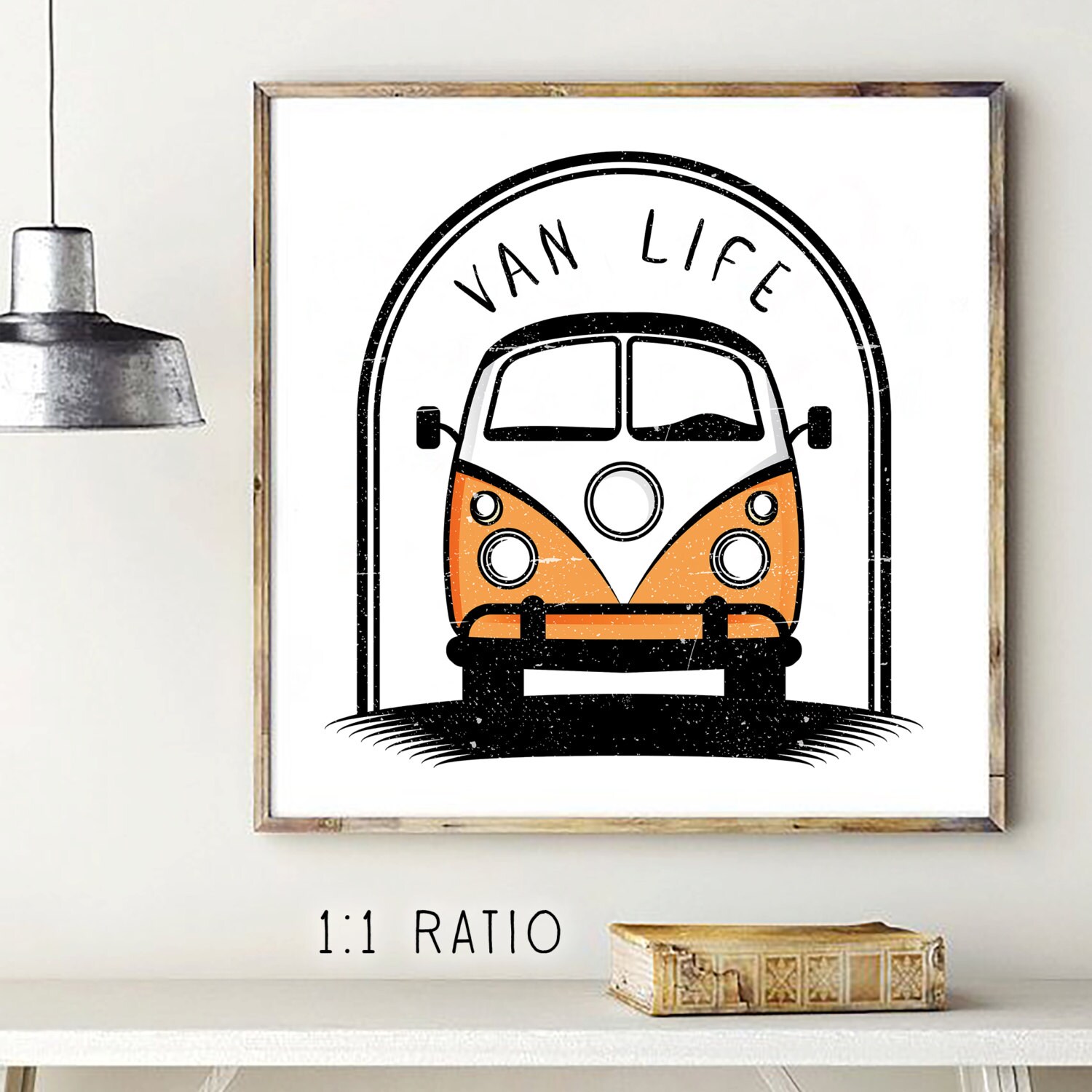 Van Life Print VW Bus Printable Van Art Bohemian Print | Etsy