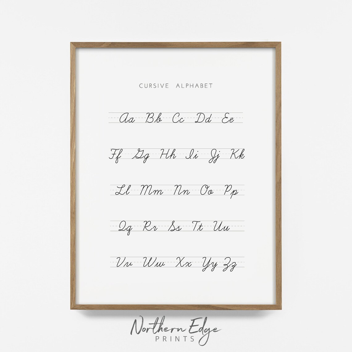 Cursive ABC Poster Educational Poster Cursive Poster - Etsy