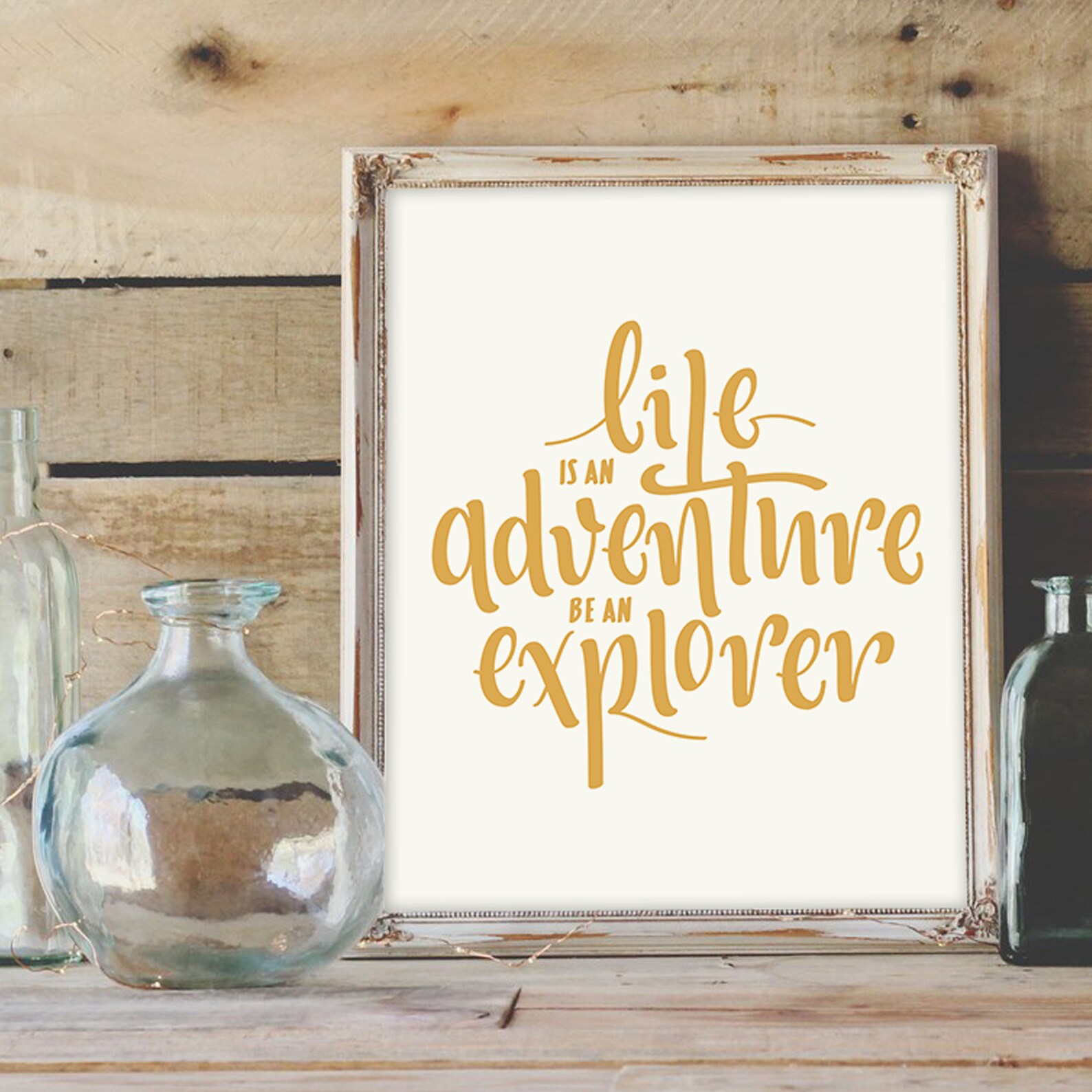 Adventure Print Adventure Quote Gold Print Explore Print - Etsy