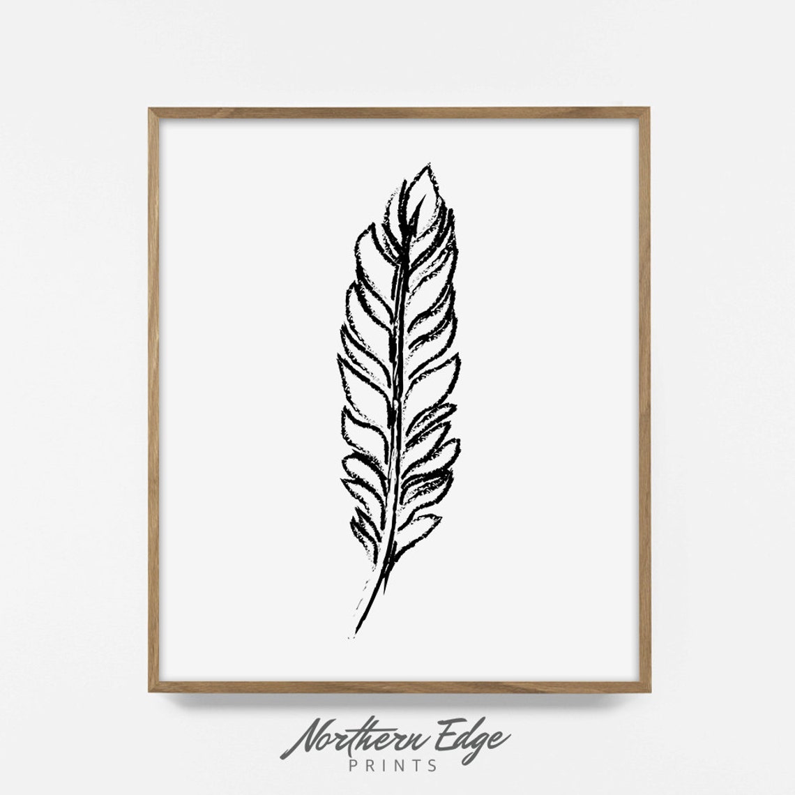 Feather Print Printable Feather Poster Boho Print Boho Art | Etsy