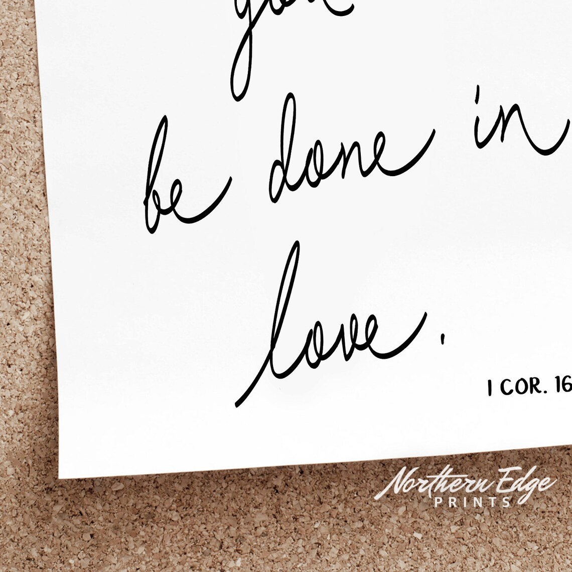 Love verse print love art verse print scripture print | Etsy