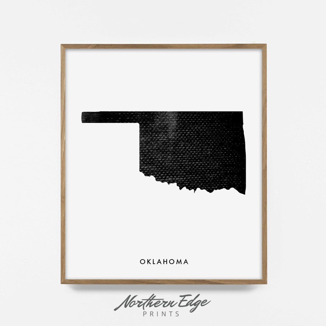 Oklahoma Map, Printable Art, United States Print, Printable US, Loft ...
