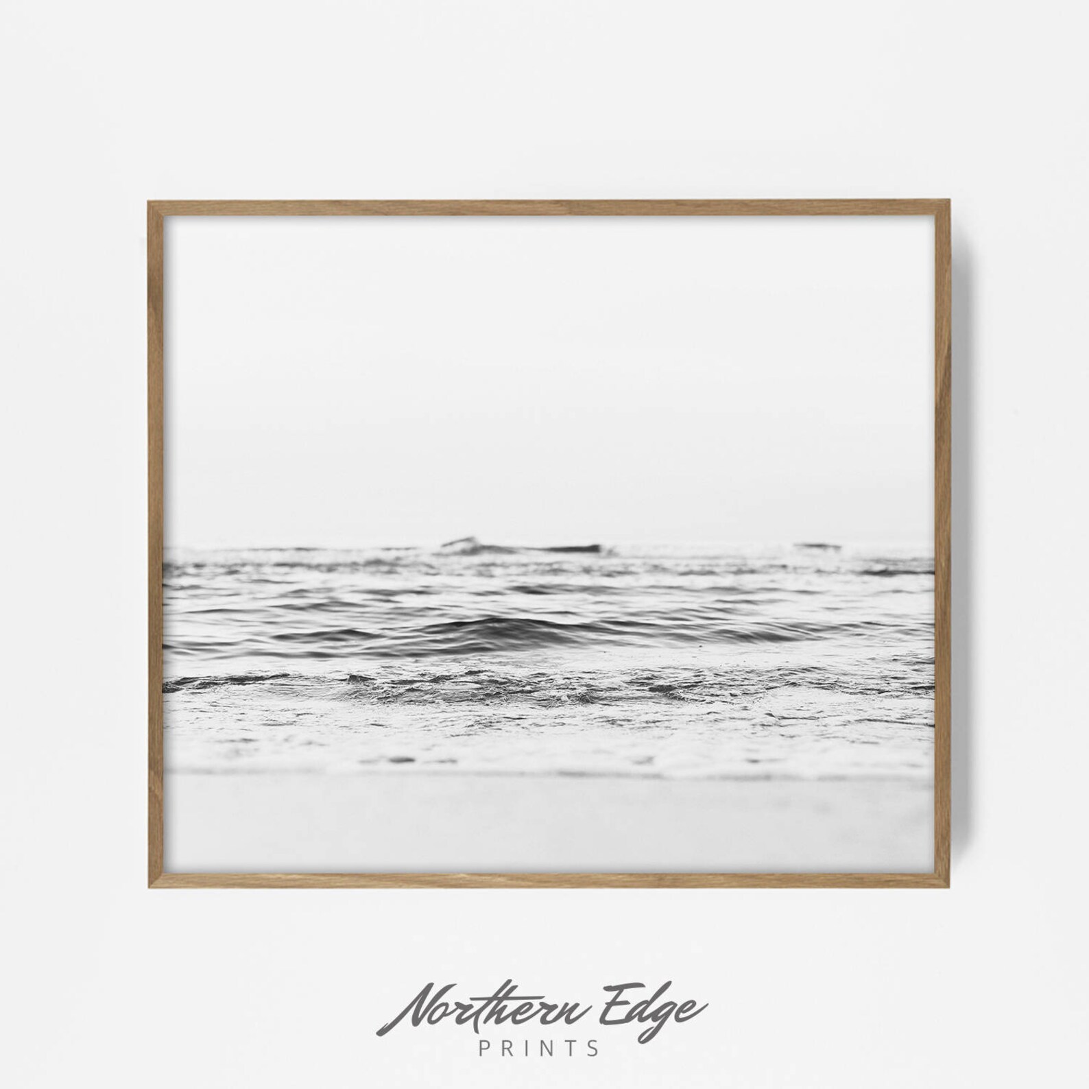 Ocean Waves Bw Art Printable Photography Coastal Print | Etsy