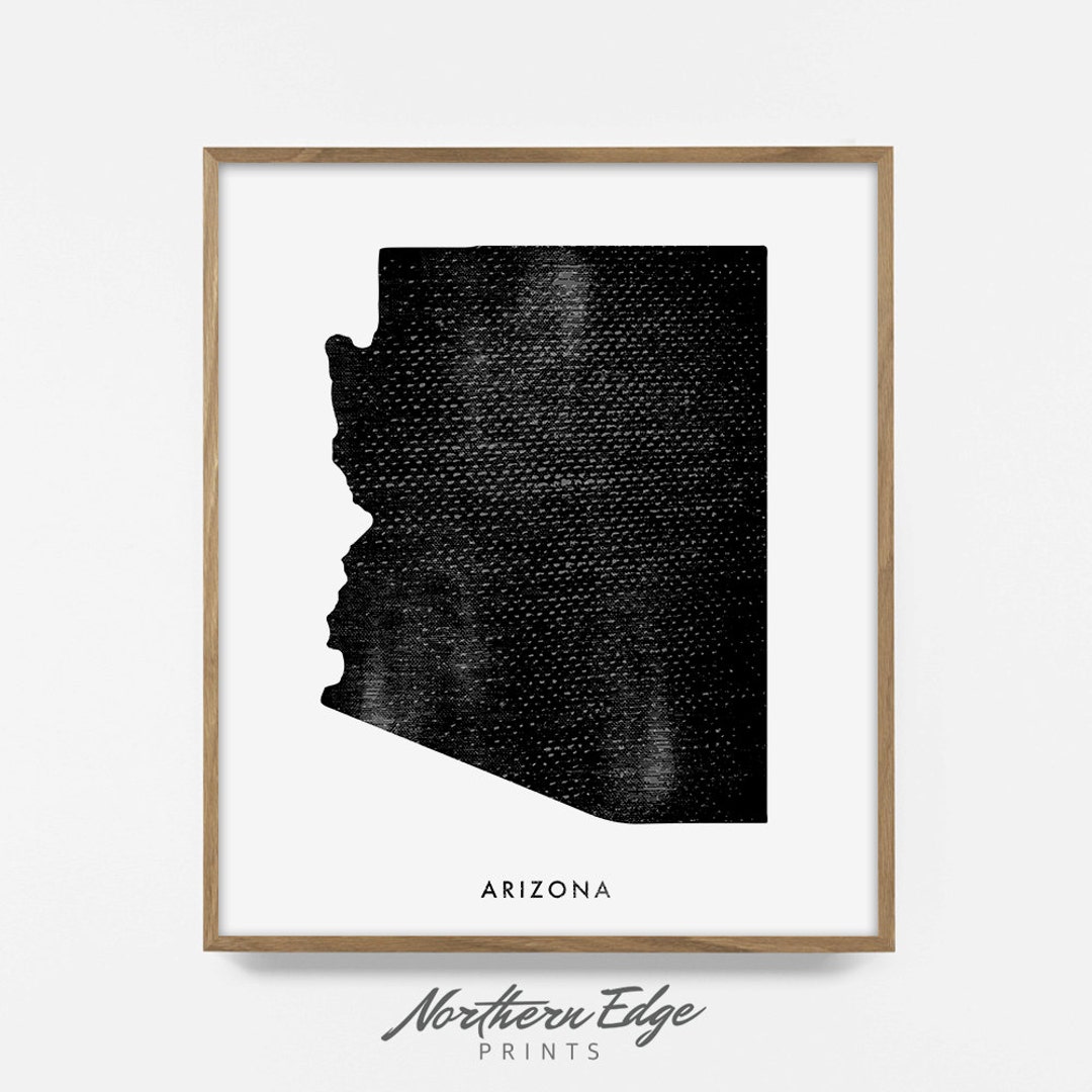 Arizona Map, Printable Art, United States Print, Printable US, Loft ...