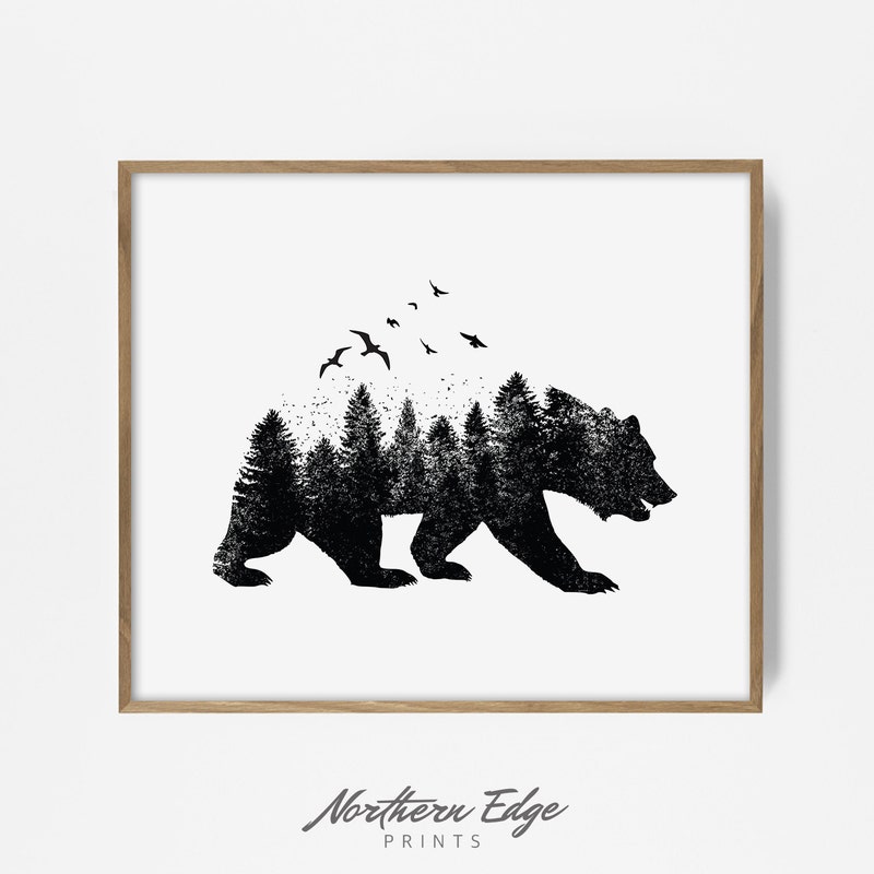 Bear Print - Etsy