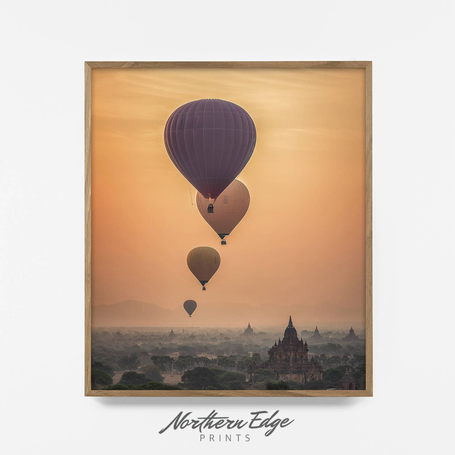 Hot Air Balloon Print Sunset Photo Printable Balloon | Etsy