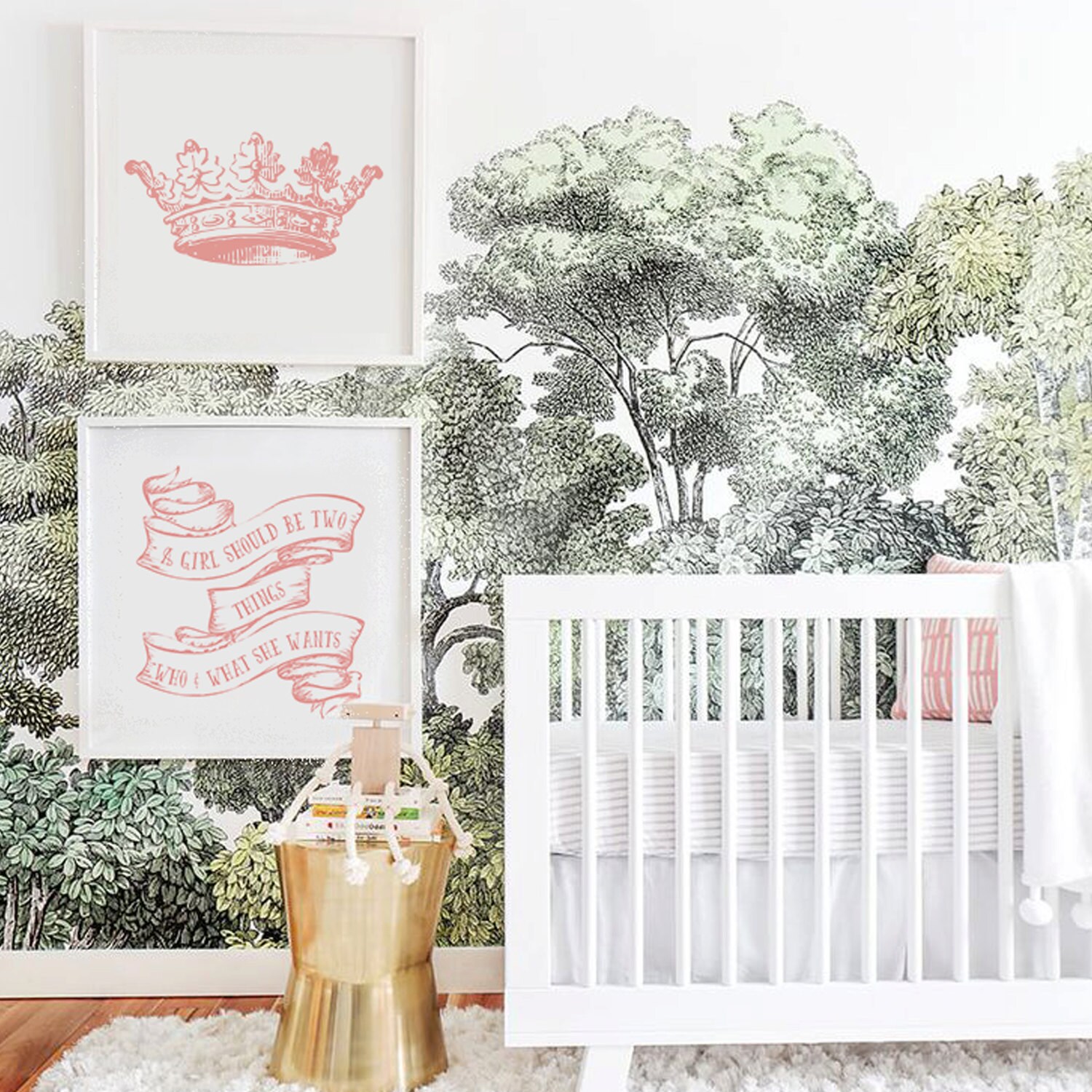 Pink Crown Printable Print Princess Decor Fairytale Art - Etsy