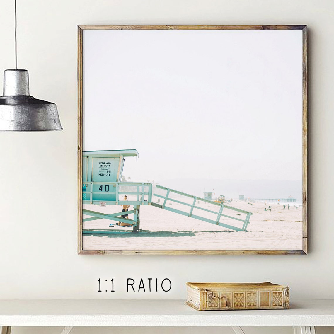 Lifeguard Print Printable Beach Art Beach Print Surf Art | Etsy