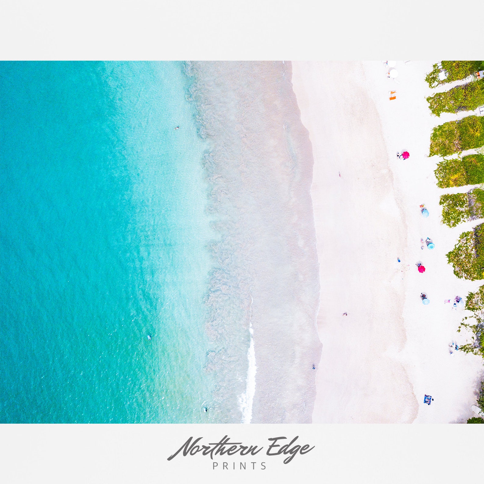 Arial Beach Print, Tropical Shoreline, Wall Art, Tropical Print, Arial ...