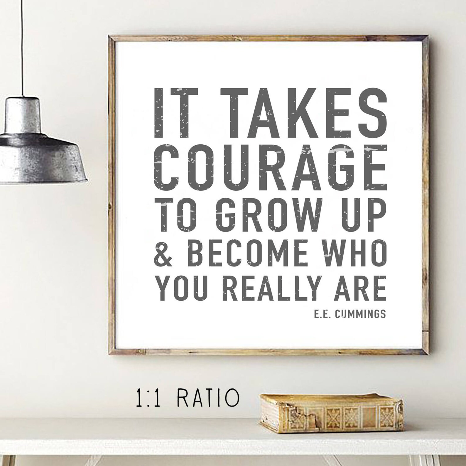 Courage Quote, Courage Print, Inspirational Quote, Inspirational Print ...
