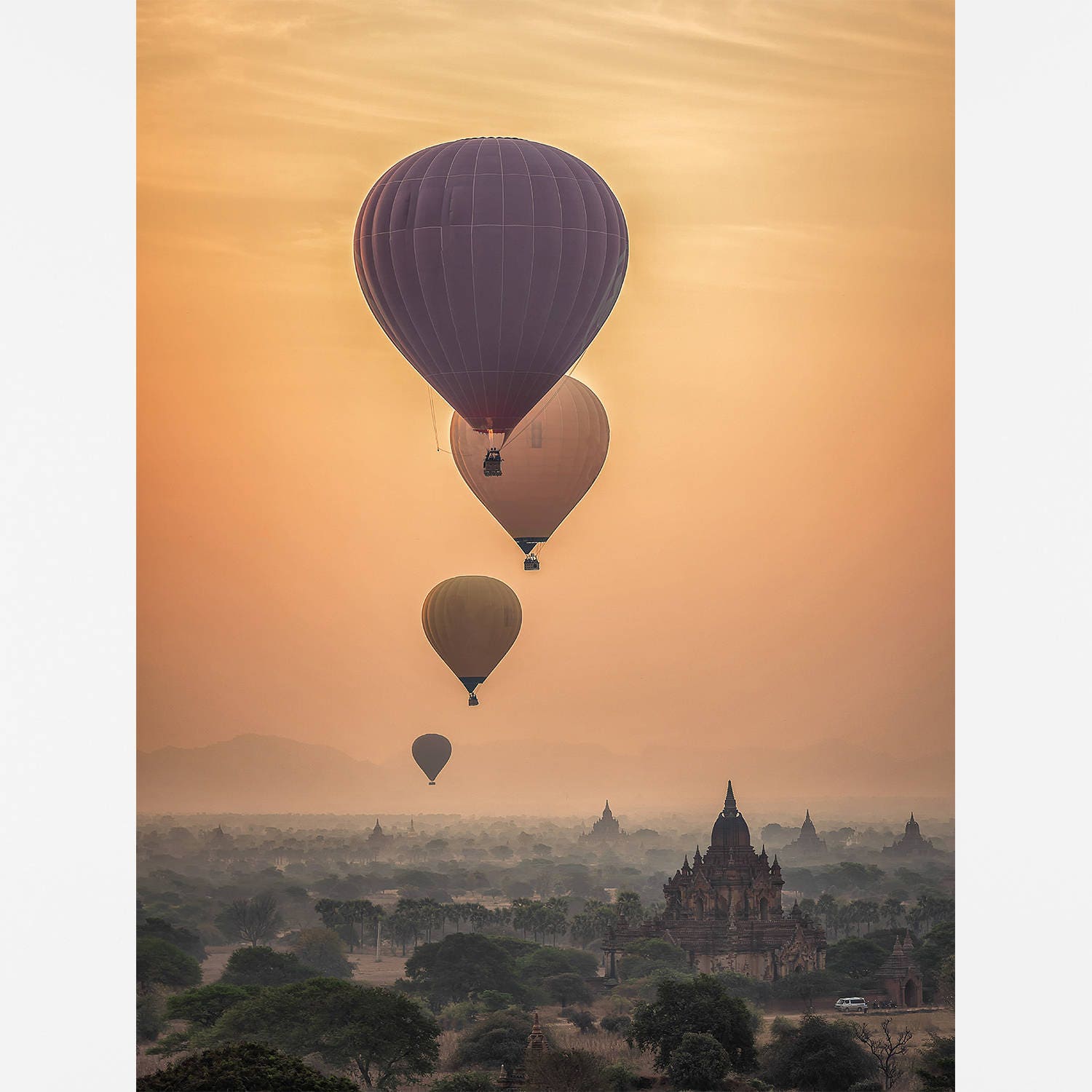 Hot Air Balloon Print Sunset Photo Printable Balloon | Etsy