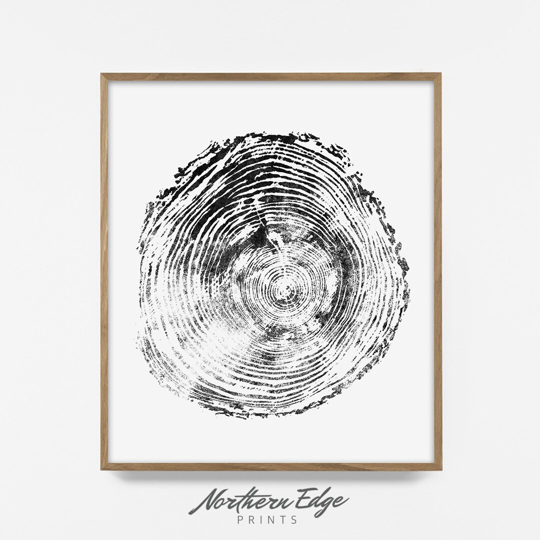 Log Ring Print, Tree Ring Print, Wood Ring Art, Log Ring Art, Tree Ring ...