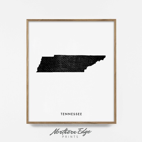 Tennessee Map Outline 8x12