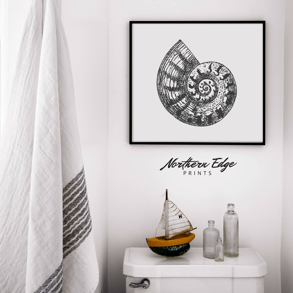 Nautilus Shell Printable Print Tropical Beach Summer | Etsy