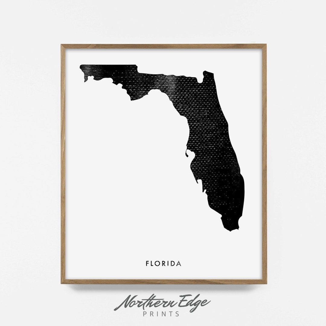 Florida Map, Printable Art, United States Print, Printable US, Loft ...