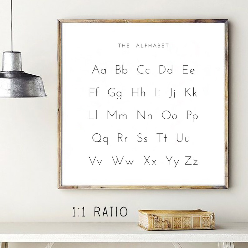 ABC Poster Educational Poster Alphabet Poster Alphabet Art - Etsy