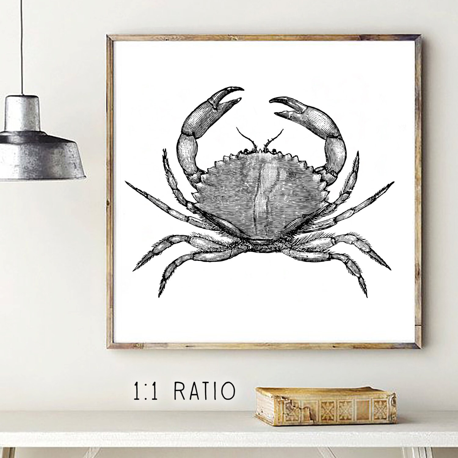 Sea Crab Printable Print Tropical Beach Summer Posters | Etsy