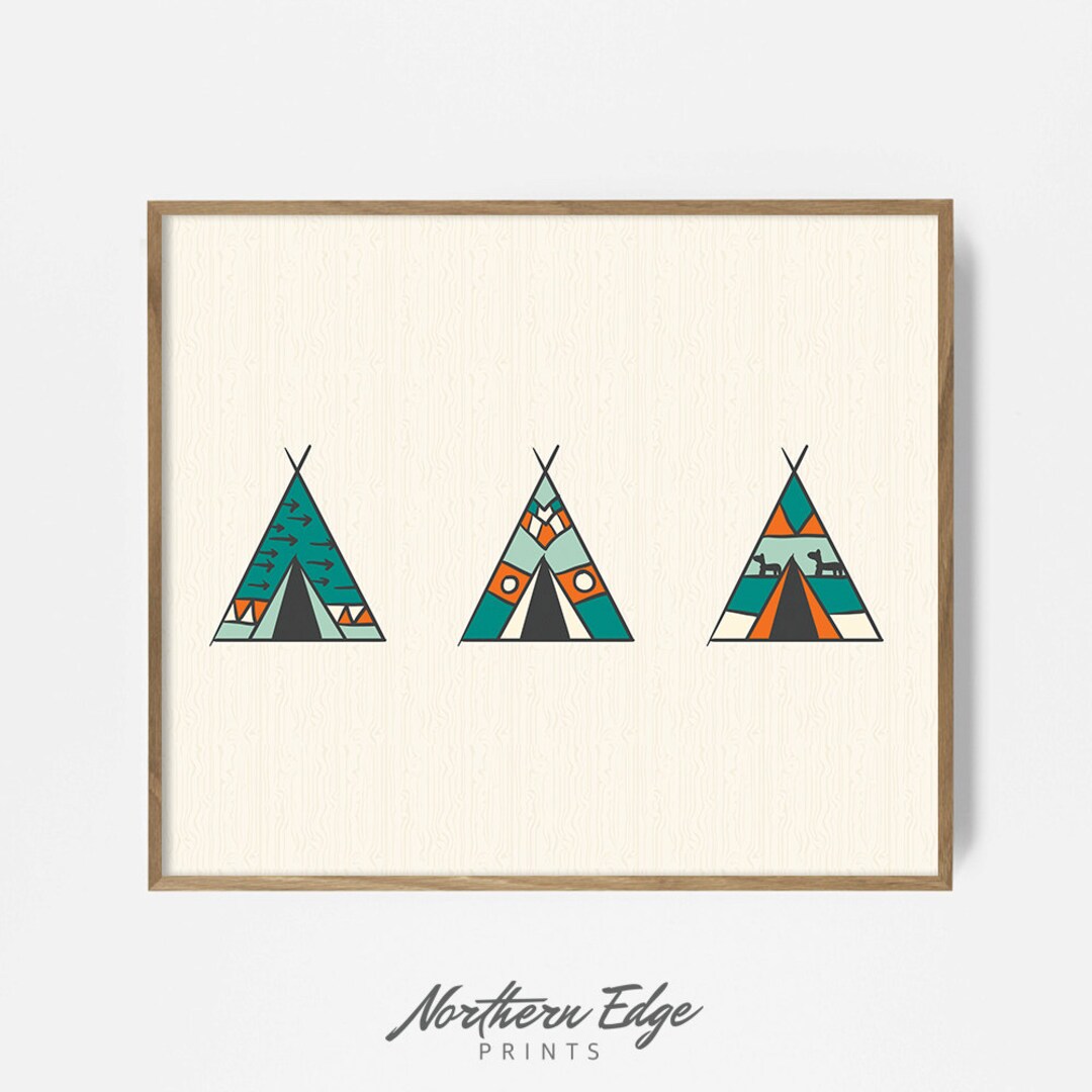 Teepee, Printable, Print, Children's, Room, Decor, Poster, Native ...