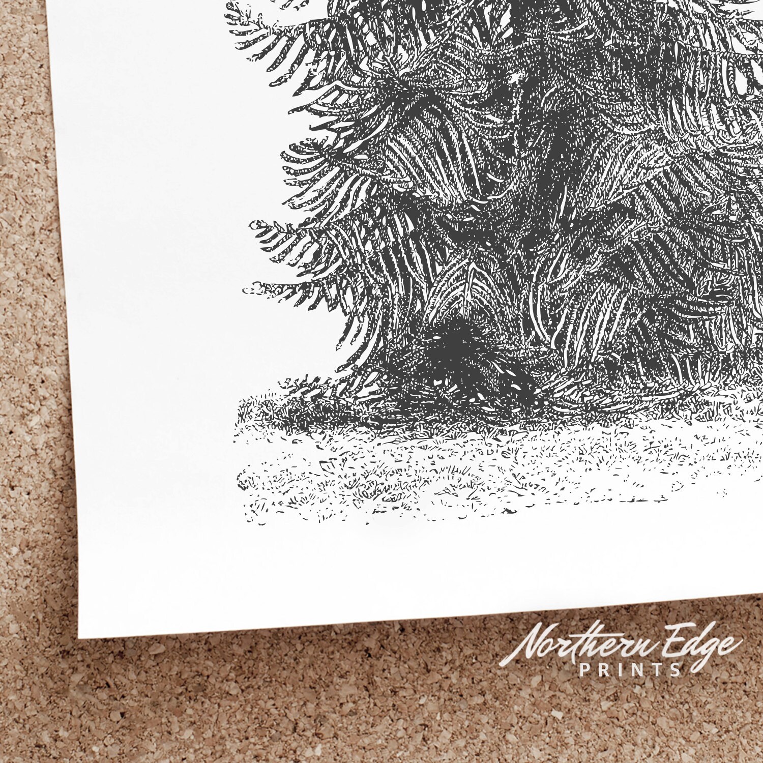 Pine Tree, Download, Digital Print, Rustic Print, Cabin Decor ...