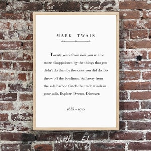Mark Twain Print, Printable Quote, Inspirational Quote Print, Printable ...