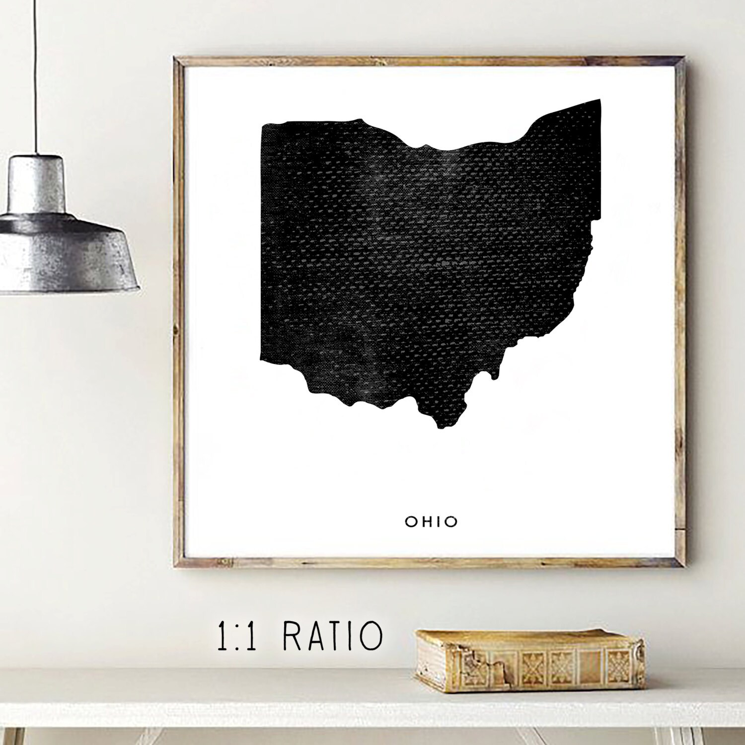 Ohio Map Printable Art United States Print Printable US | Etsy