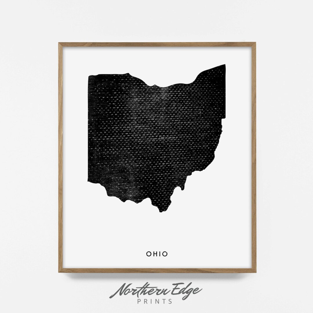 Ohio Map, Printable Art, United States Print, Printable US, Loft Style ...