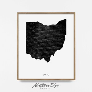 Ohio Map, Printable Art, United States Print, Printable US, Loft Style ...