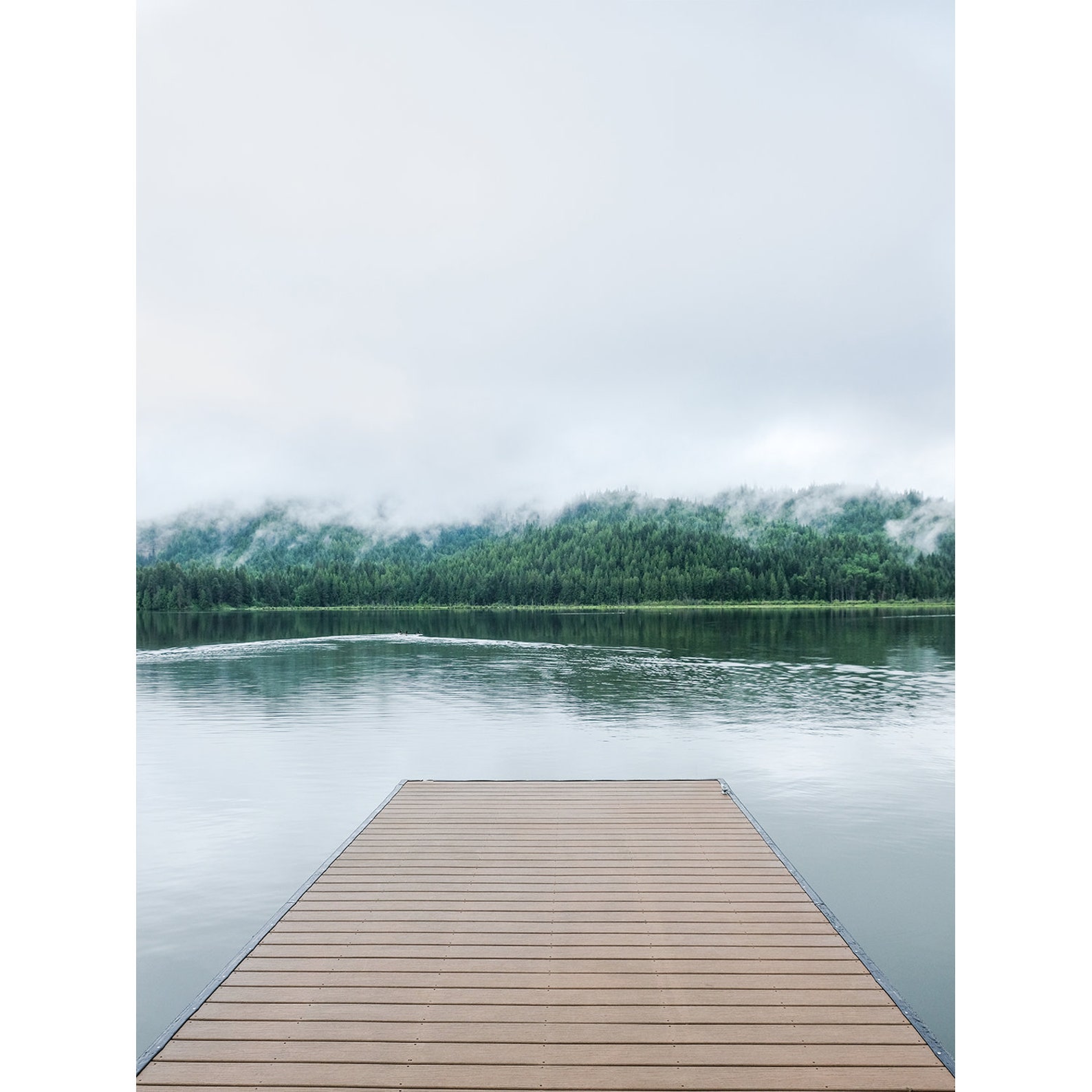 Canoe Dock Print Printable Dock Art Summer Lake Art Fog - Etsy