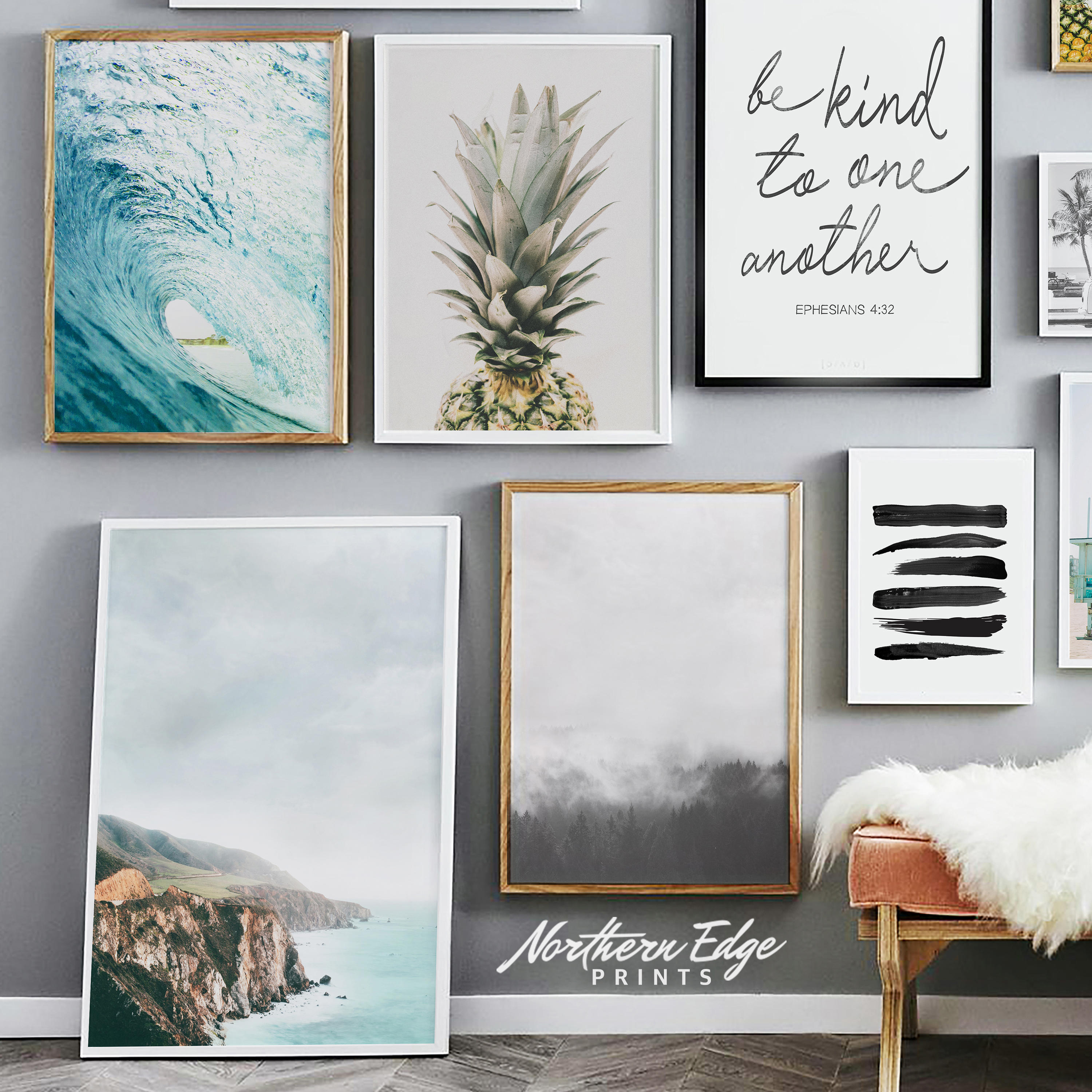 Ocean Storm Print Beach Wave Print Beach Decor Beach Art | Etsy