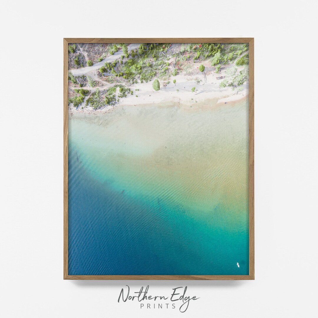 Arial Ocean Print, Beach Shoreline, Wall Art, Beach Print, Arial Print ...
