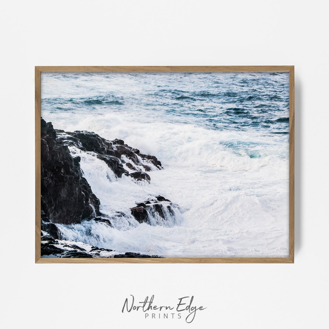 Ocean Wave, Printable Wave, Printable Ocean, Coastal Print, Beach Decor ...