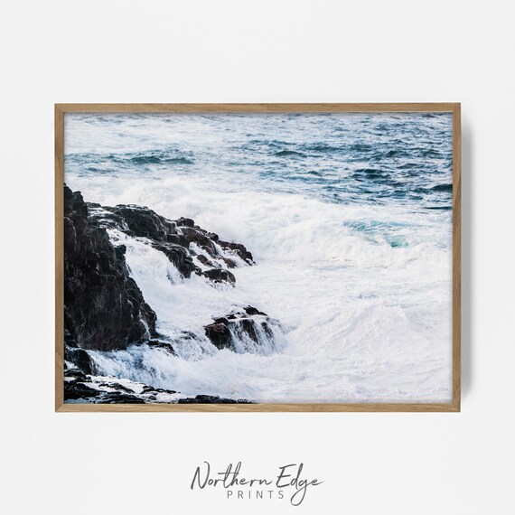 Ocean Wave Printable Wave Printable Ocean Coastal Print | Etsy