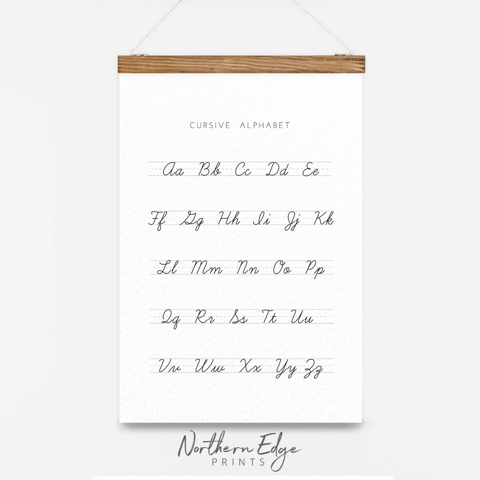 Cursive ABC Poster Educational Poster Cursive Poster - Etsy