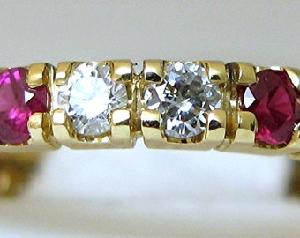Ruby Eternity Ring - Etsy