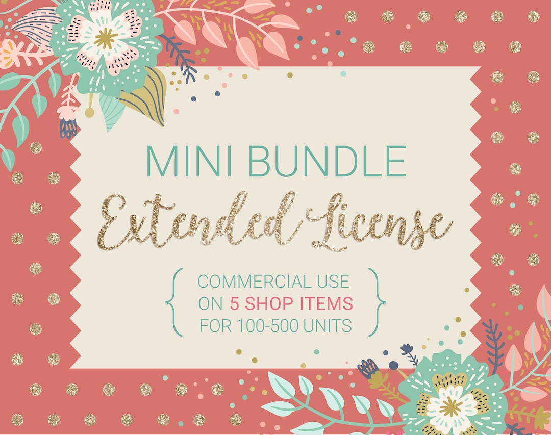 The Mini Extended License Bundle / for 5 Shop Items / Commercial Use ...