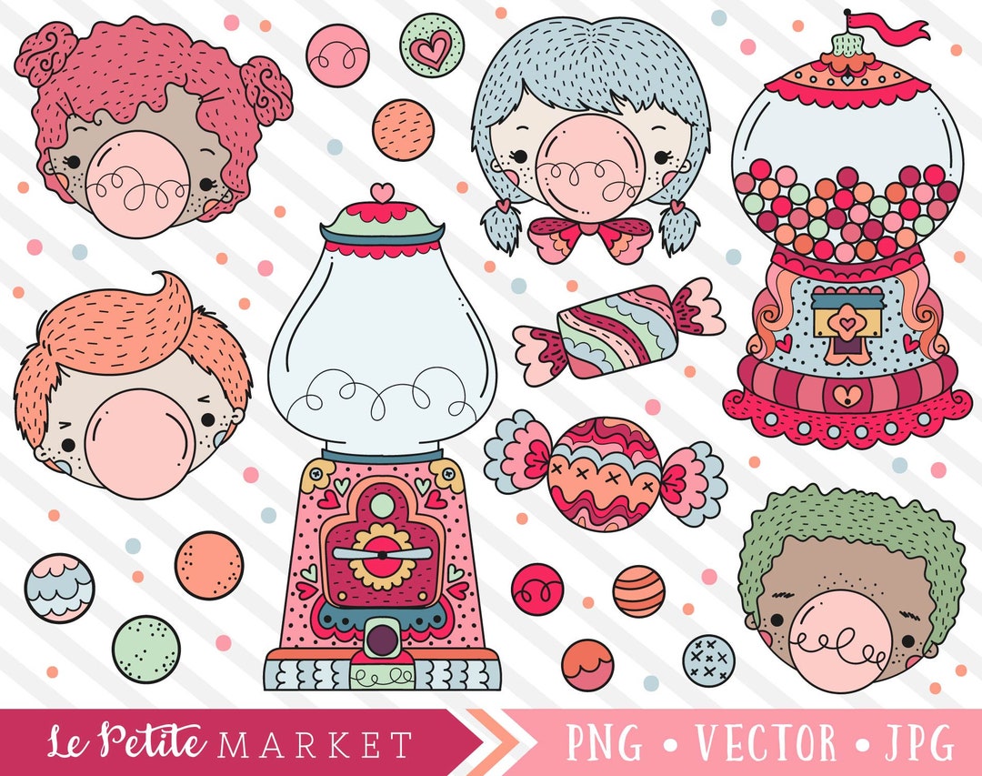 Gumball Machine Clipart Images, Blowing Bubble Gum Clip Art ...