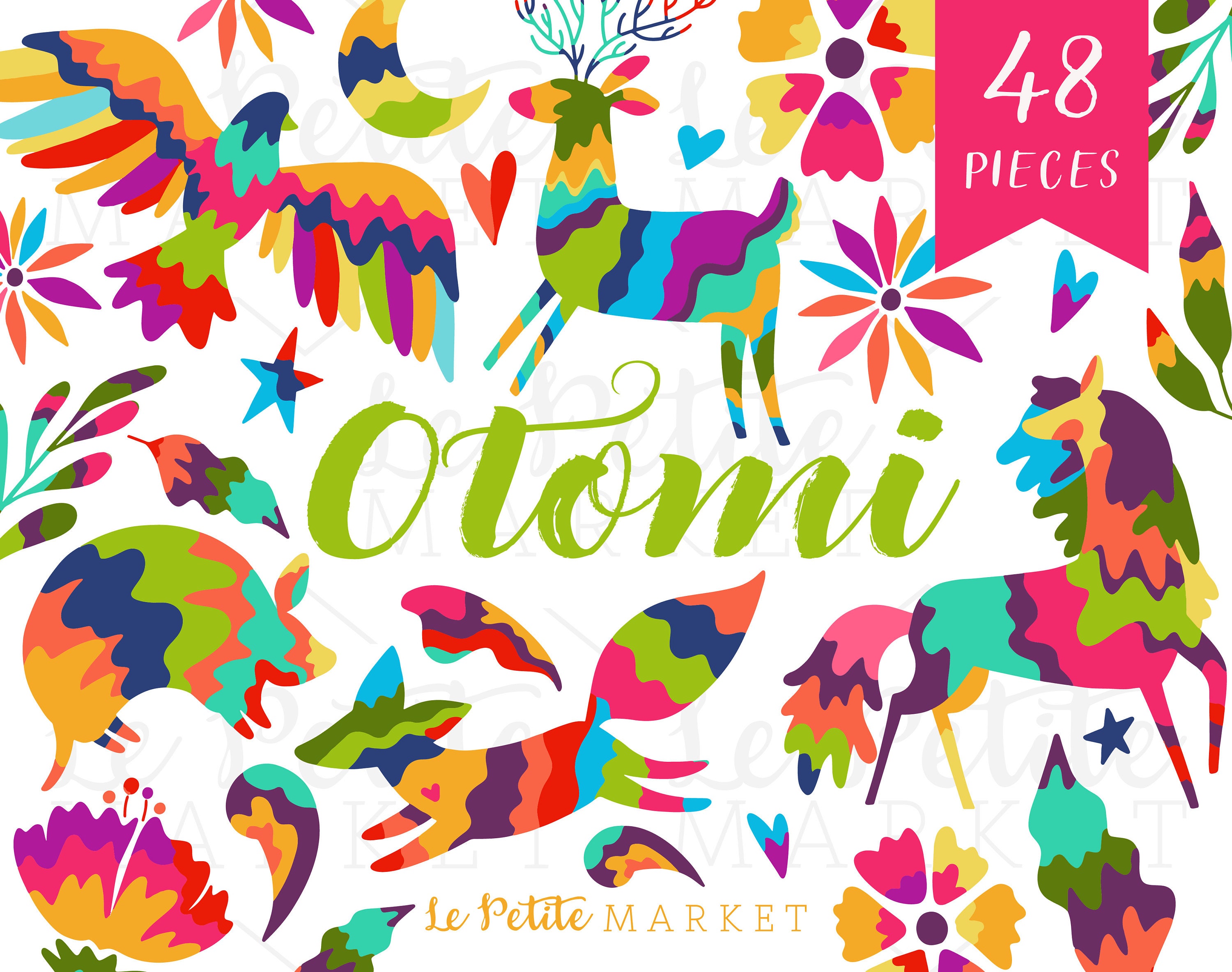 Otomi Clipart Images Otomi Clip Art Fiesta Clipart Mexico - Etsy