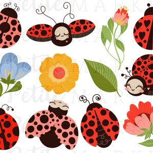Ladybug Clipart Images, Cute Ladybug Clip Art Digital Illustrations ...