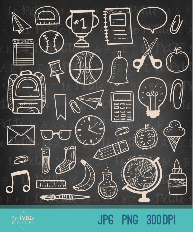 Cute School Clipart Classroom Clipart Cute Teacher Clipart | Etsy