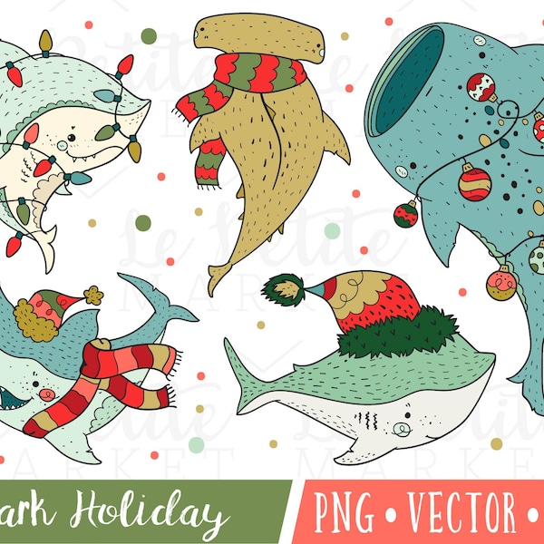 Shark Clipart - Etsy