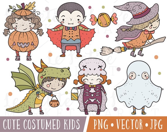 Kids Halloween Costume Clipart