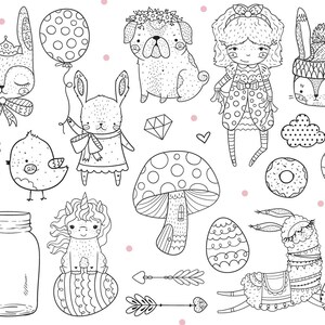 Easter Clipart Bundle Digital Instant Download, Easter Bunny Clip Art ...