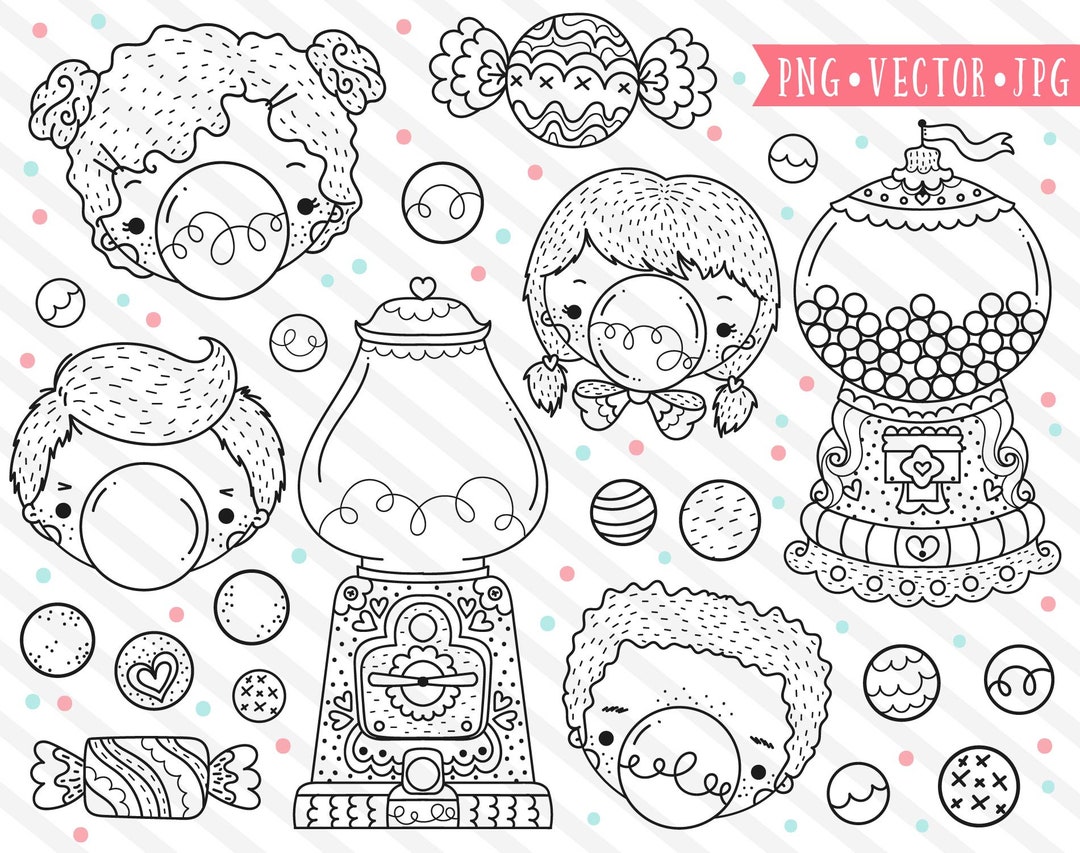 Cute Gumball Clipart Images, Gum Ball Machine Clipart, Counting Clipart ...