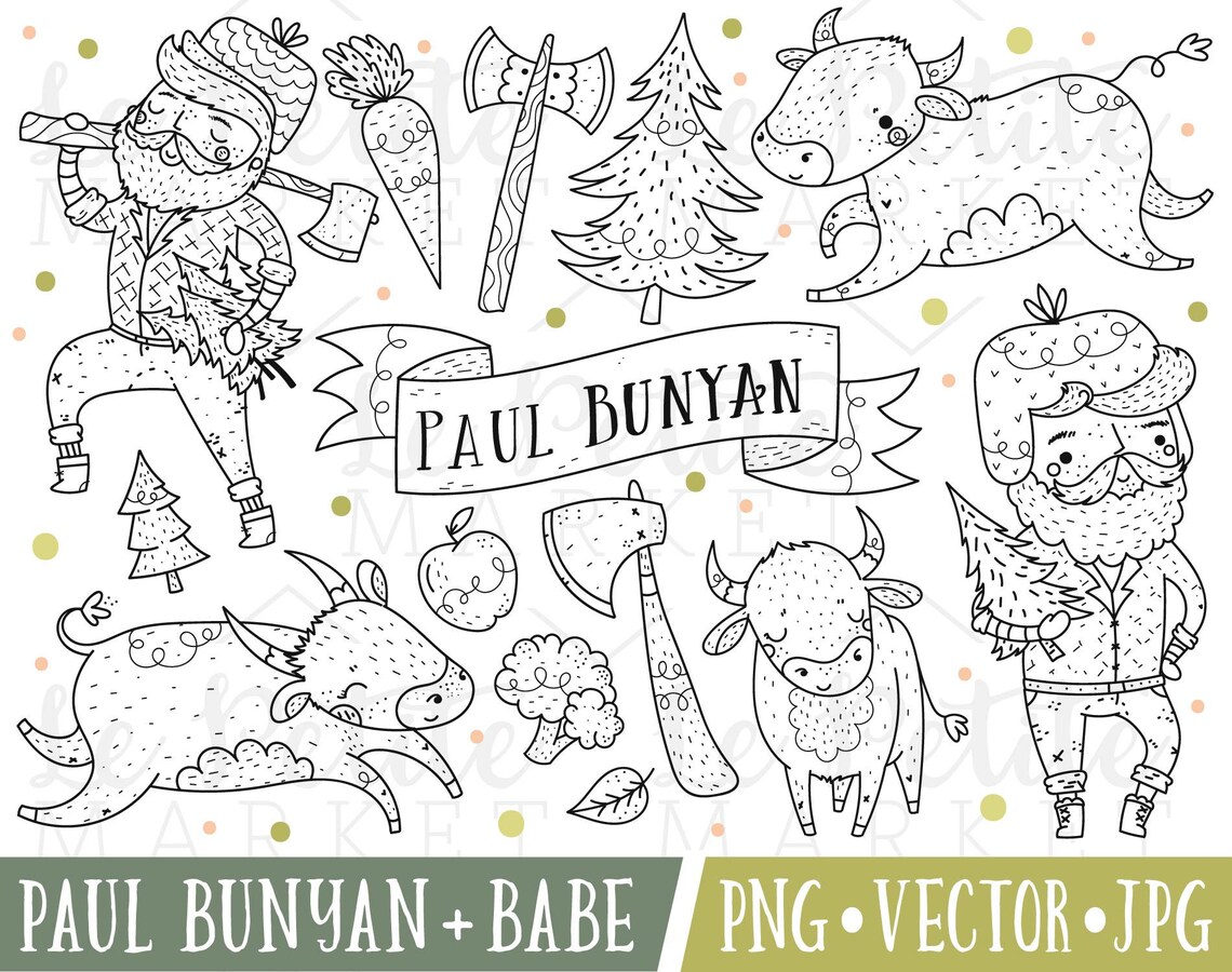 Paul Bunyan Clipart, Paul Bunyan Clip Art, Folk Lore Clipart ...